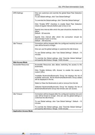 Cyberoam ssl vpn_management_guide | PDF
