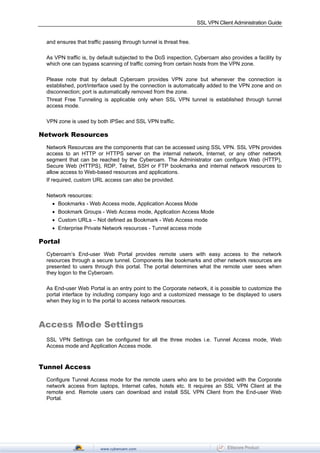 Cyberoam ssl vpn_management_guide | PDF