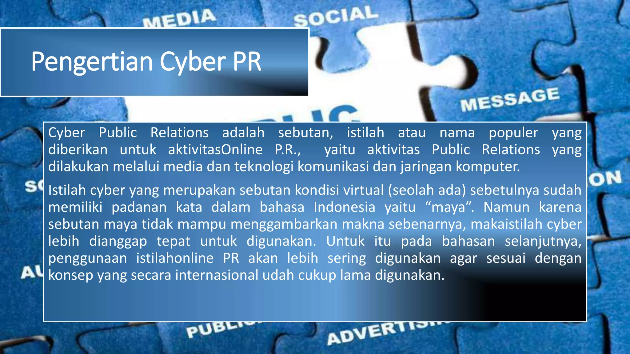Cyber Public Relations (PR 2.0) | PPTX