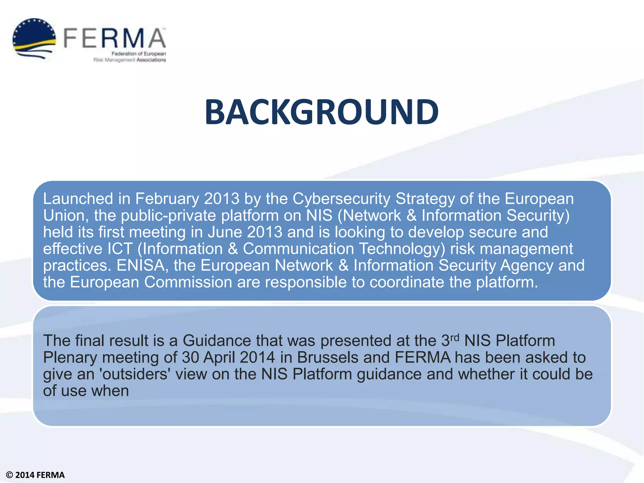 Potential use of NIS Platform Guidance for cyber-insurance purposes | PPT | Insurance | Personal ...