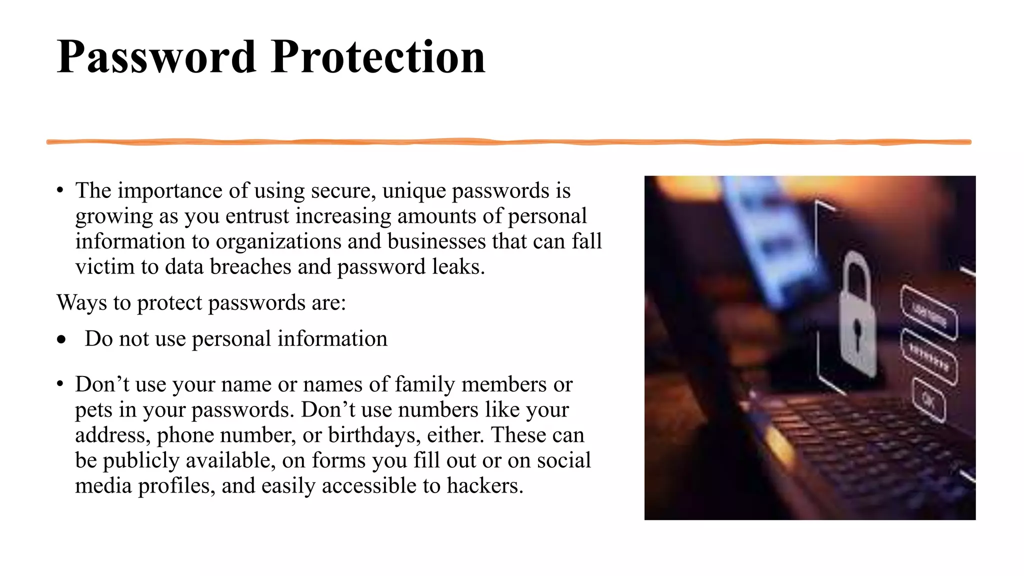 Cyber privacy and password protection | PPTX