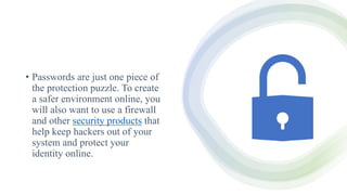 Cyber privacy and password protection | PPTX