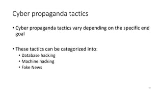 Cyber propaganda | PPTX