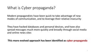 Cyber propaganda | PPTX