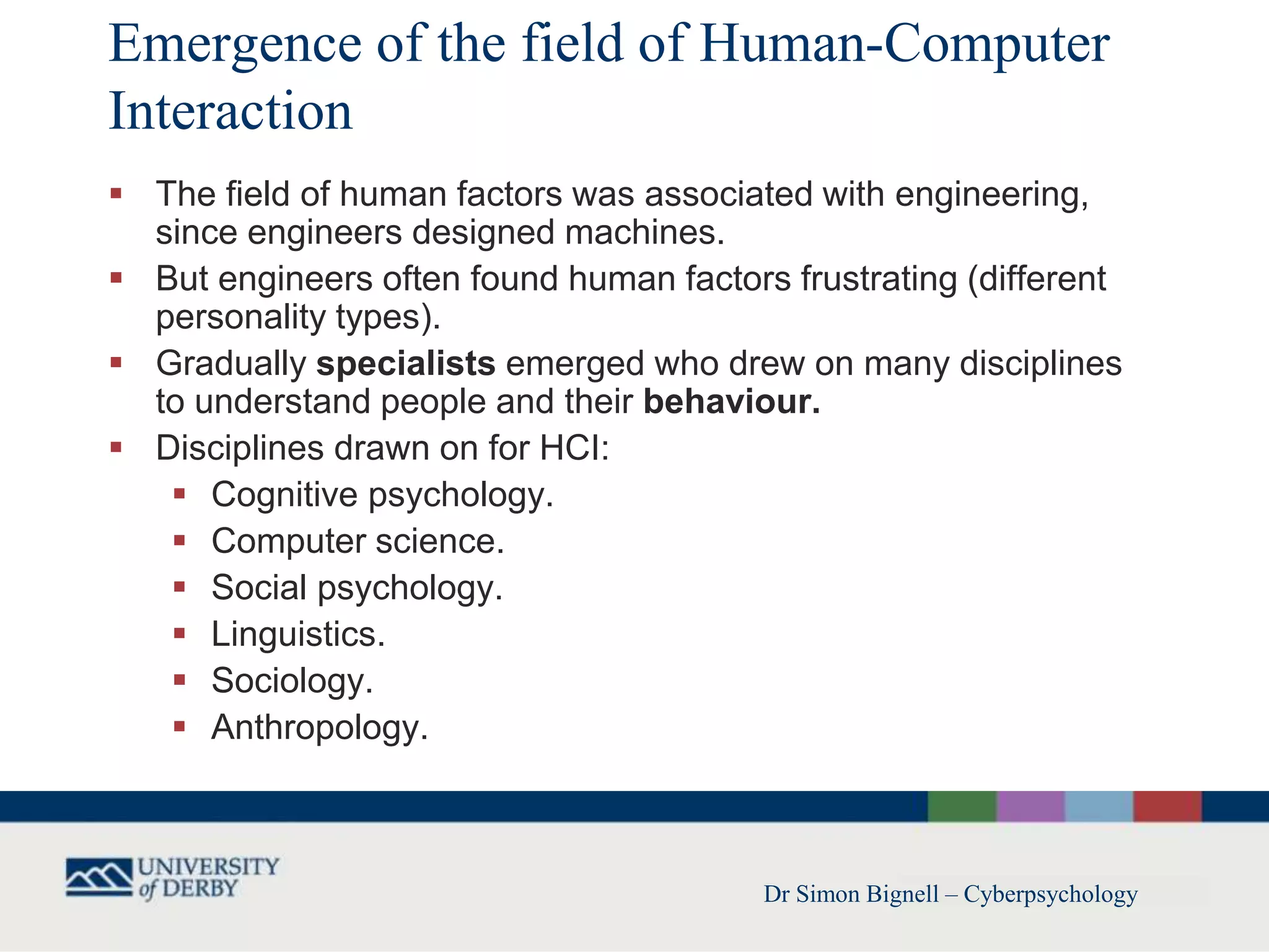 The Psychology of Human-Computer Interaction | PPTX