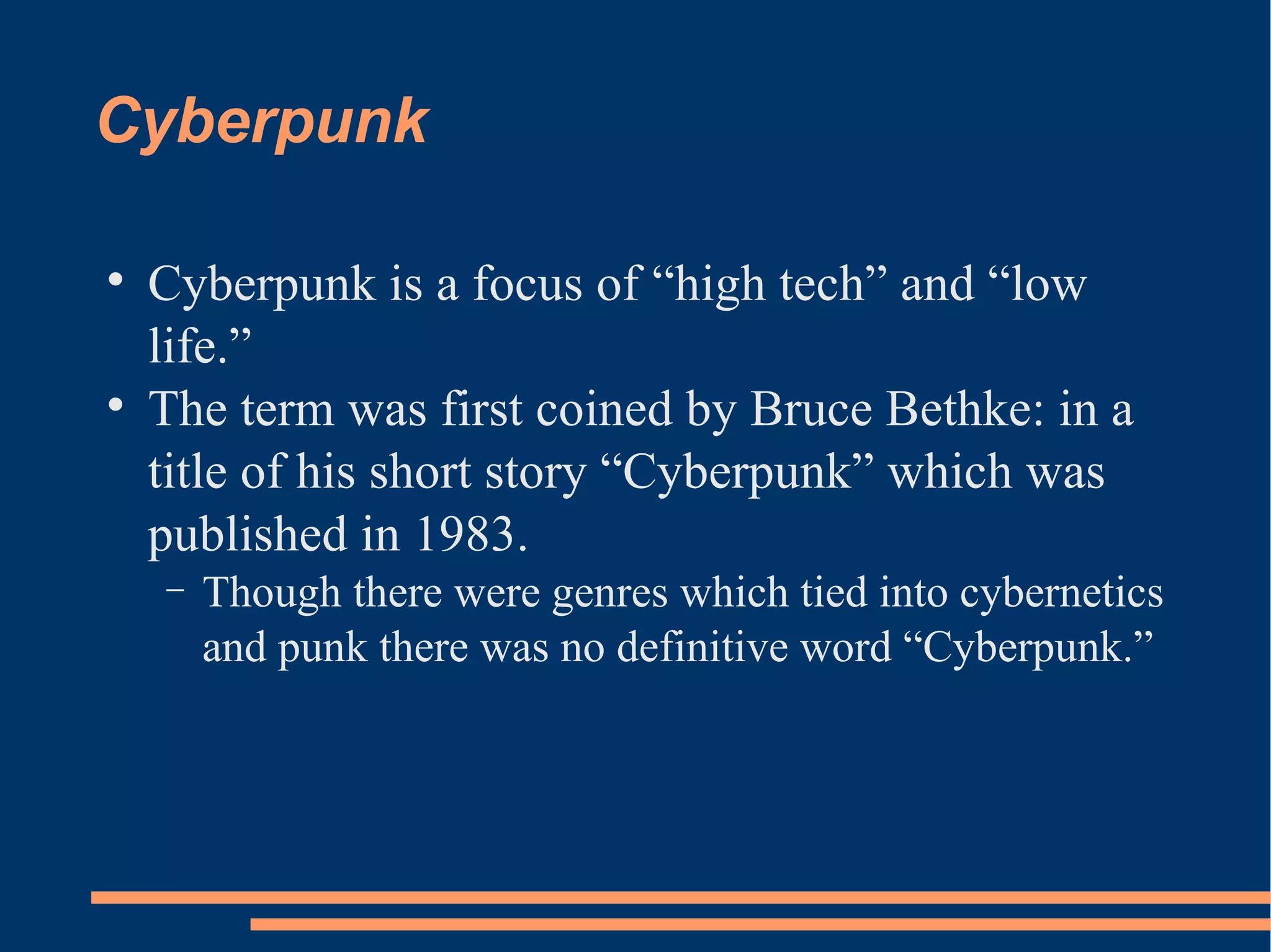 Cyber punk teachback | PPT