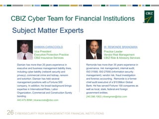 Cybersecurity Risk Management for Financial Institutions | PDF