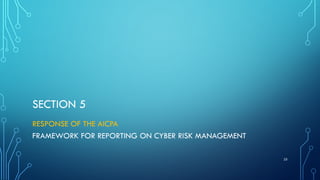 Cyber risk reporting aicpa framework | PDF