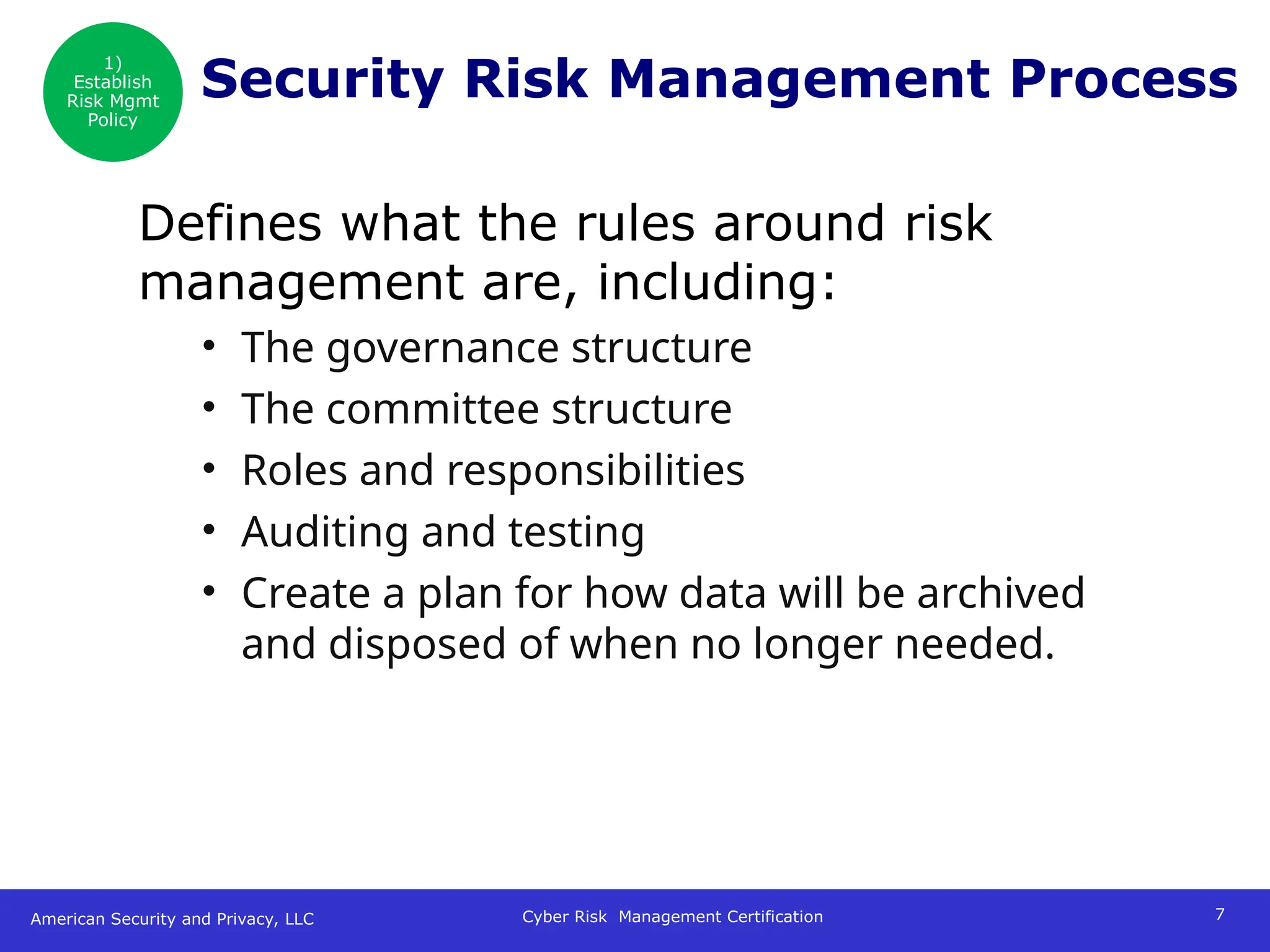 Cyber RM - Policy - Module 5 Powerpoint Presentation | PPT