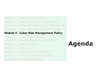 Cyber RM - Policy - Module 5 Powerpoint Presentation | PPT