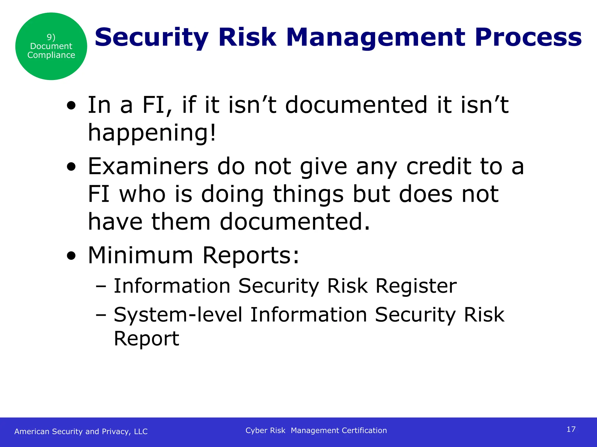 Cyber RM - Process - Module 4 Powerpoint Presentation | PPT