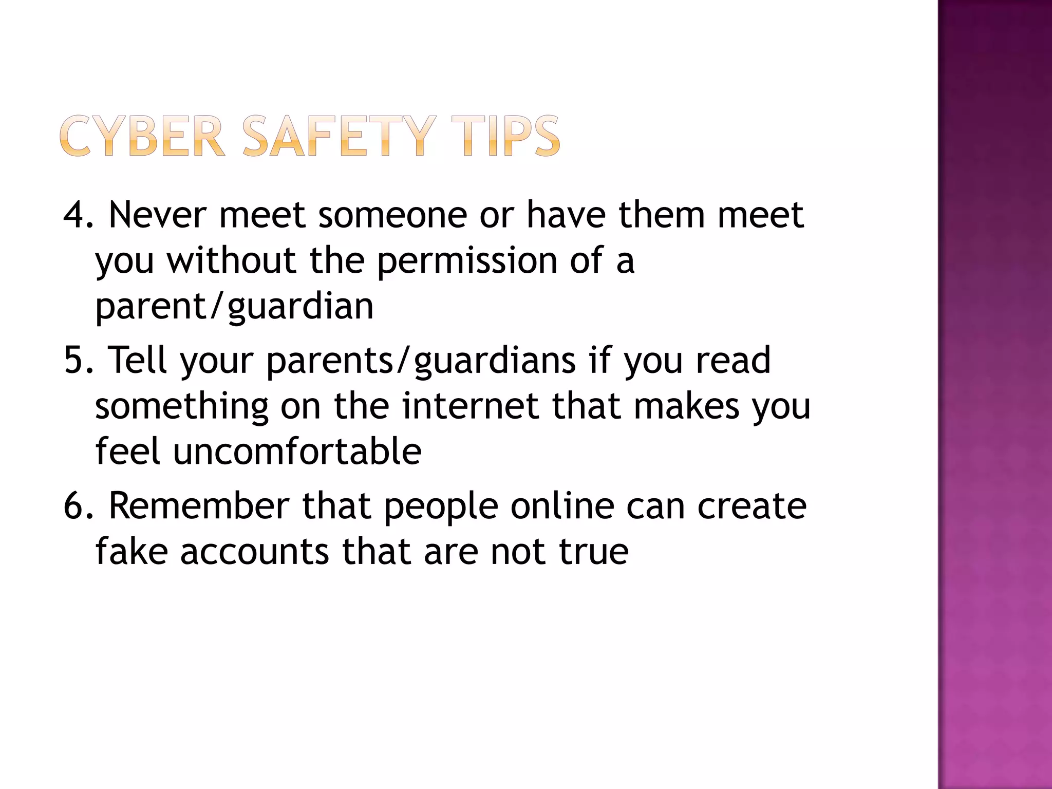 Cyber safety | PPTX