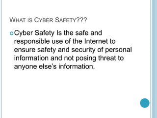 Cyber safety | PPTX