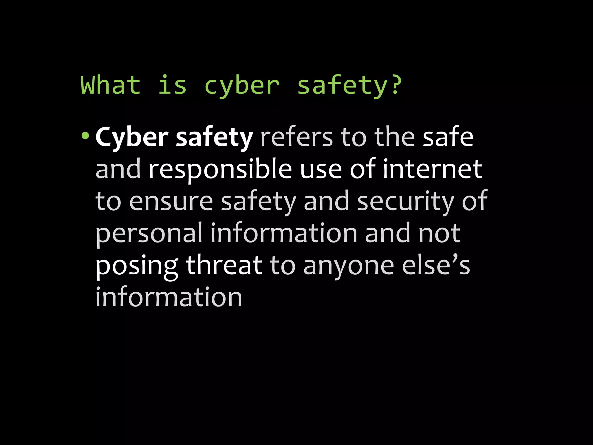 Cyber safety | PPT