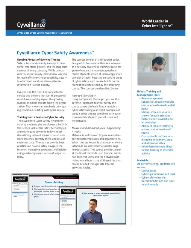 Cyber Safety Awareness Training (Brochure) | PDF