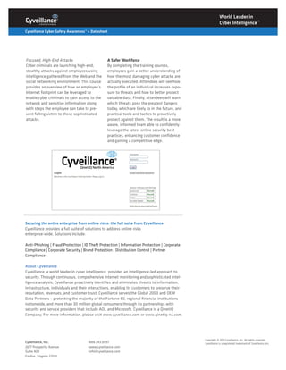 Cyber Safety Awareness Training (Brochure) | PDF
