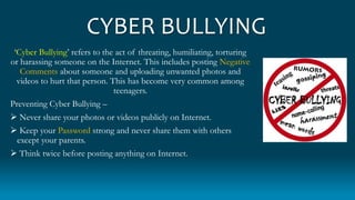 Cyber Safety Class 9 | PPTX