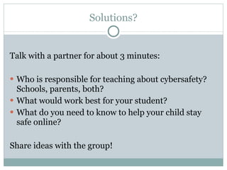 Teen Cybersafety & Database Resources | PPT