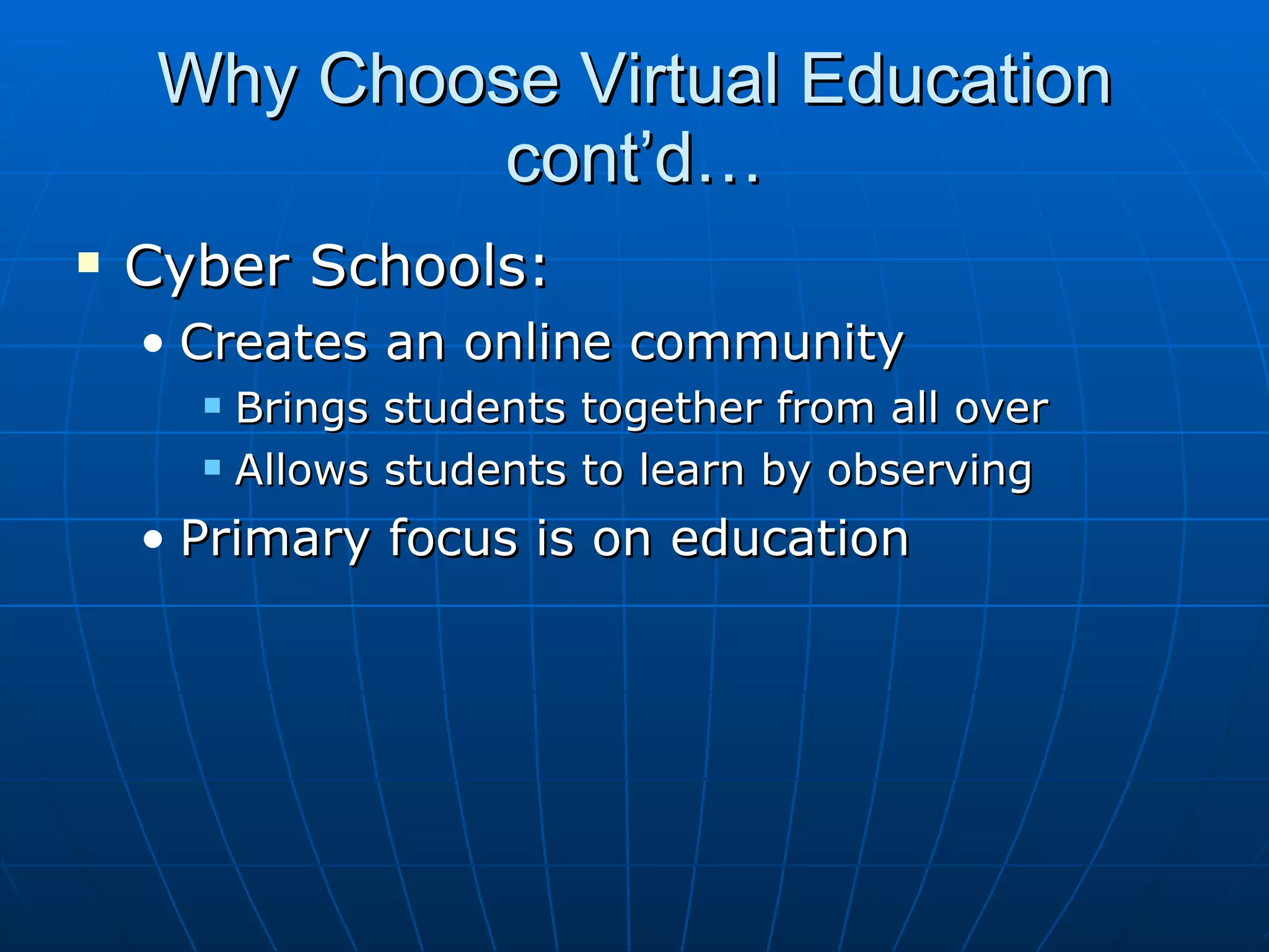Cyber schools | PPT | Online Education | Education