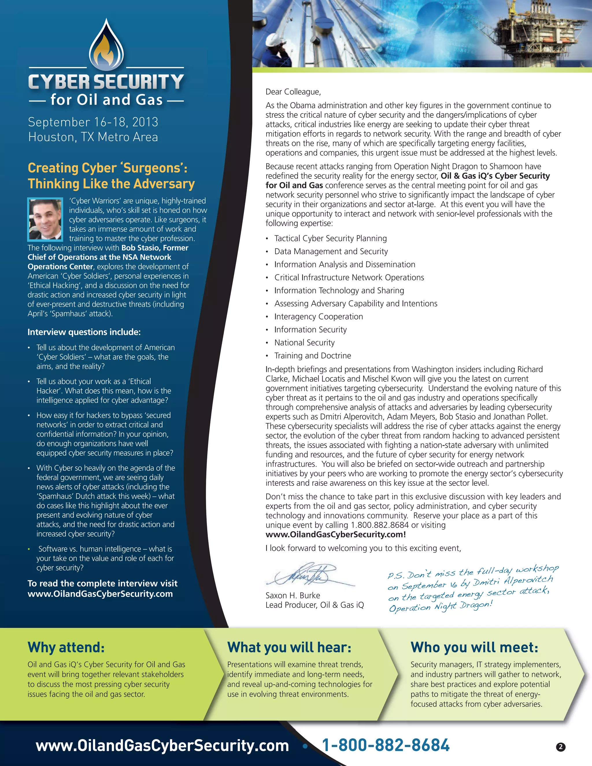 Cyber Security for Oil and Gas | PDF
