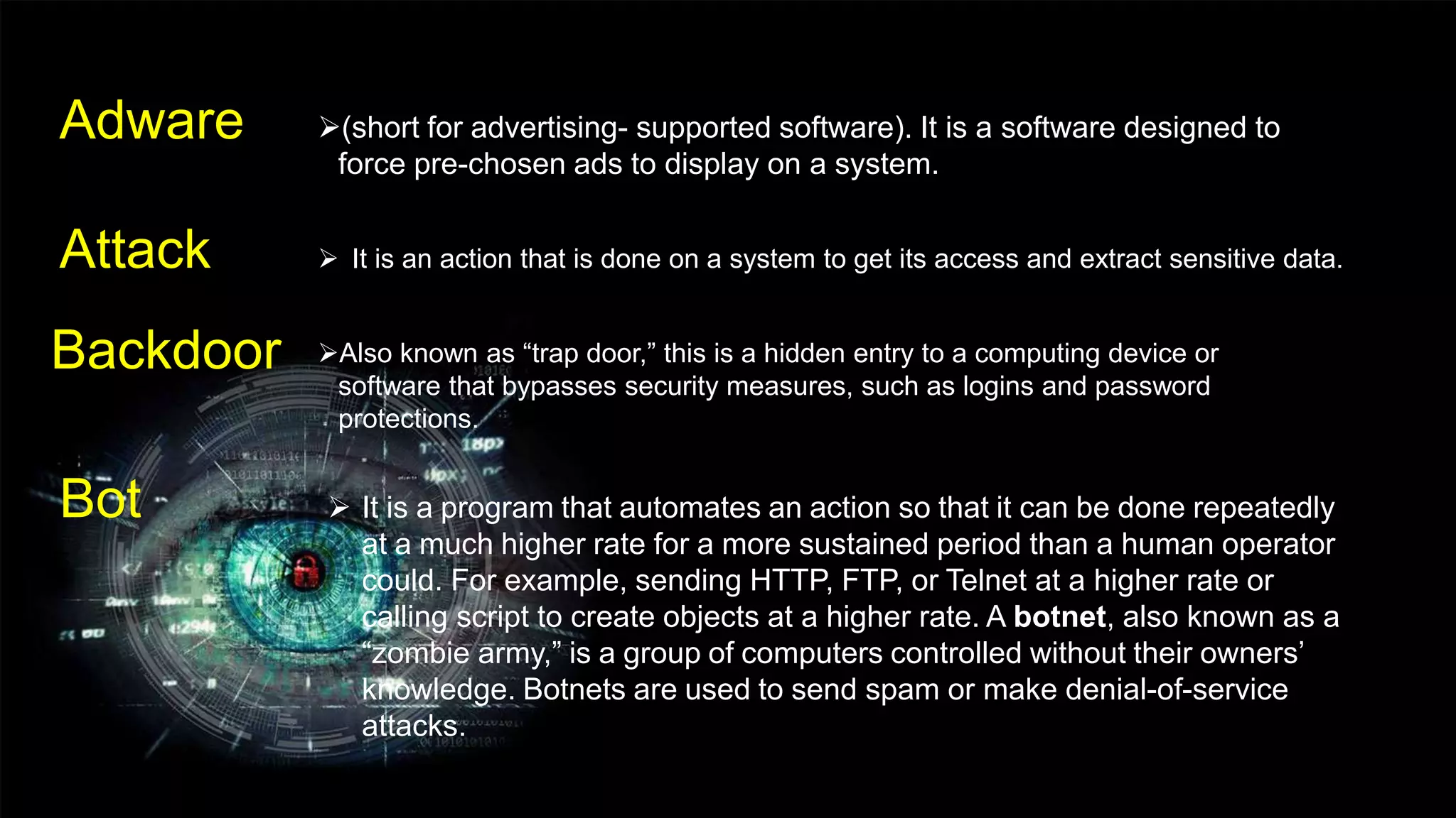 Methods of Cybersecurity Attacks | PPTX