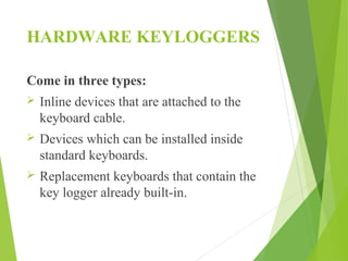 Keyloggers and Spywares | PPT