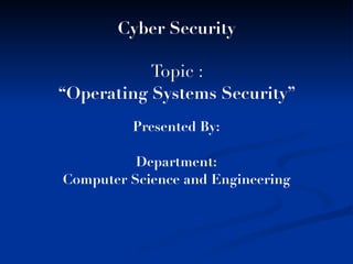 Cyber security | PPT