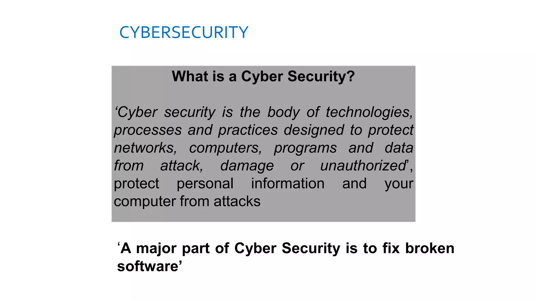 Cybersecurity | PPT