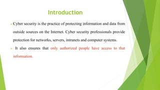 Cyber security & Data Protection | PPSX
