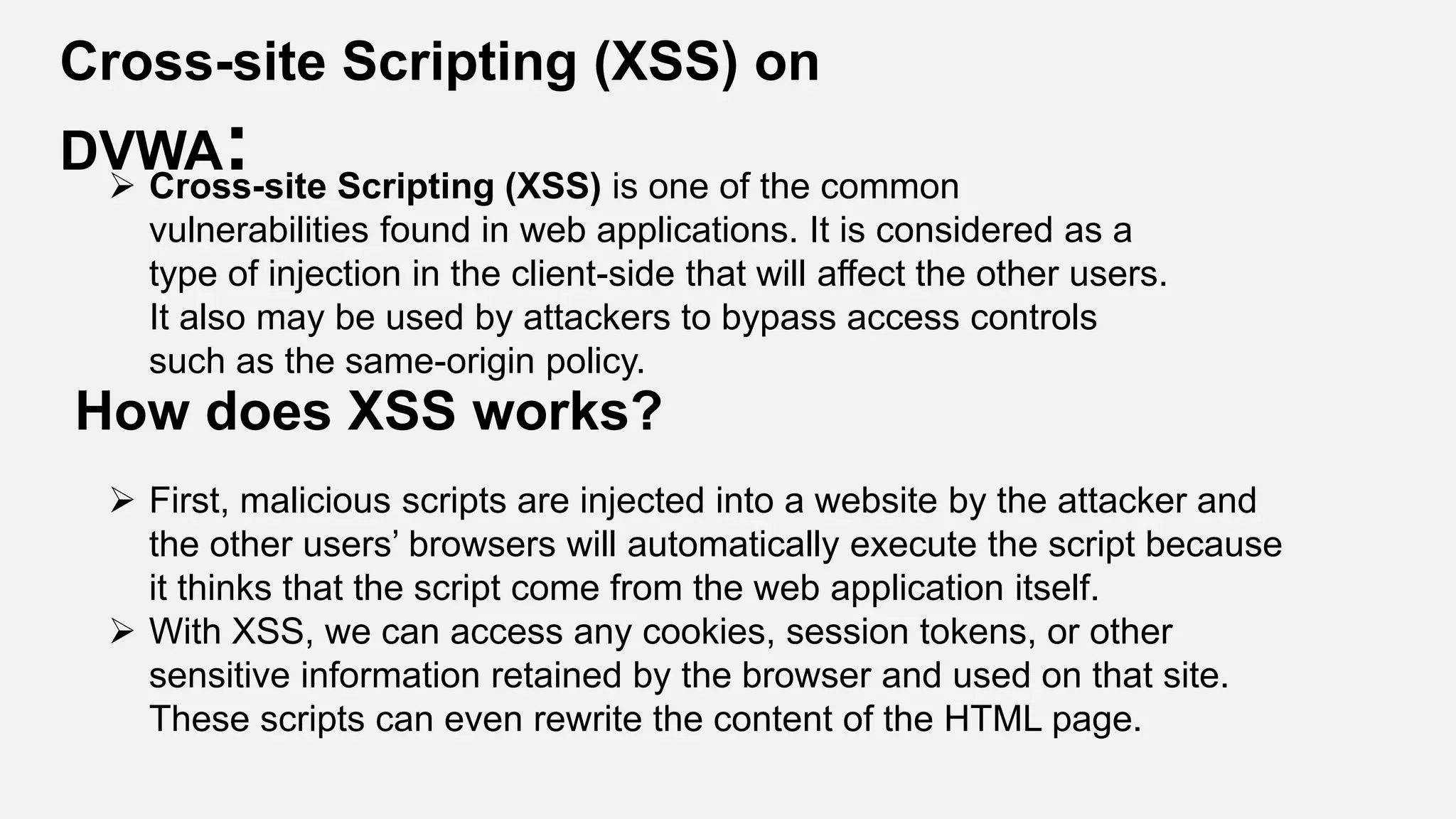 STORED XSS IN DVWA | PPTX