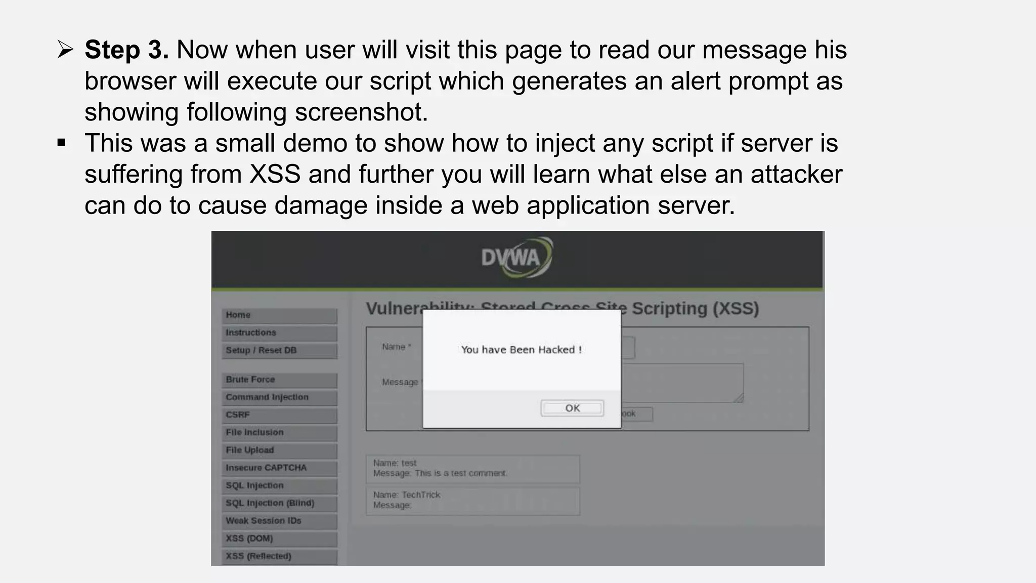 STORED XSS IN DVWA | PPTX