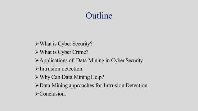Data Mining In Cyber Security Pptx