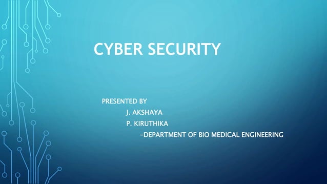 CYBER SECURITY.pptx | Internet Safety | Parenting