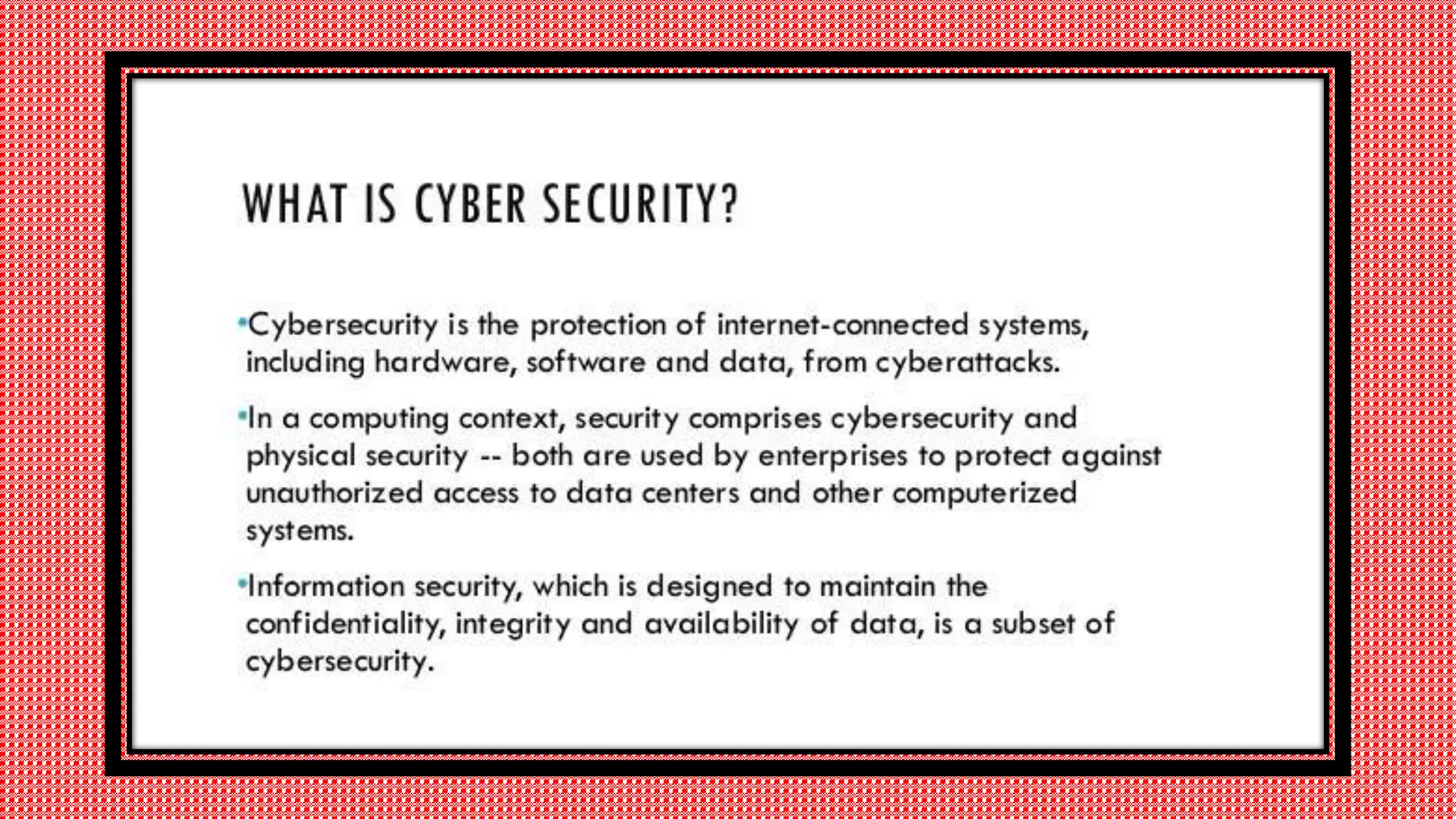Introduction to cybersecurity principles | PPT