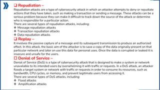Types of Cyber Security Attacks- Active & Passive Attak | PPTX