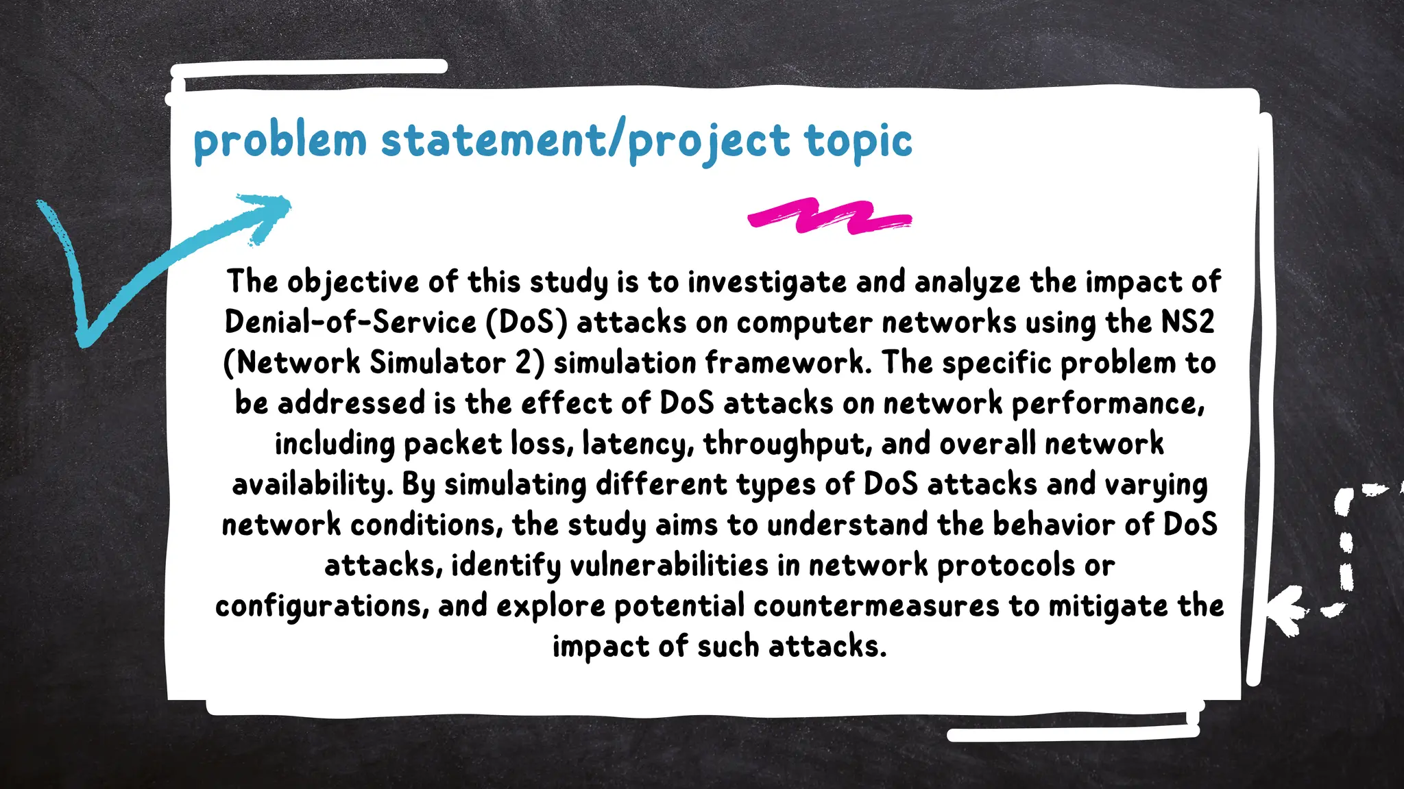 cyber security DOS attack using NS2 ppt content | PDF