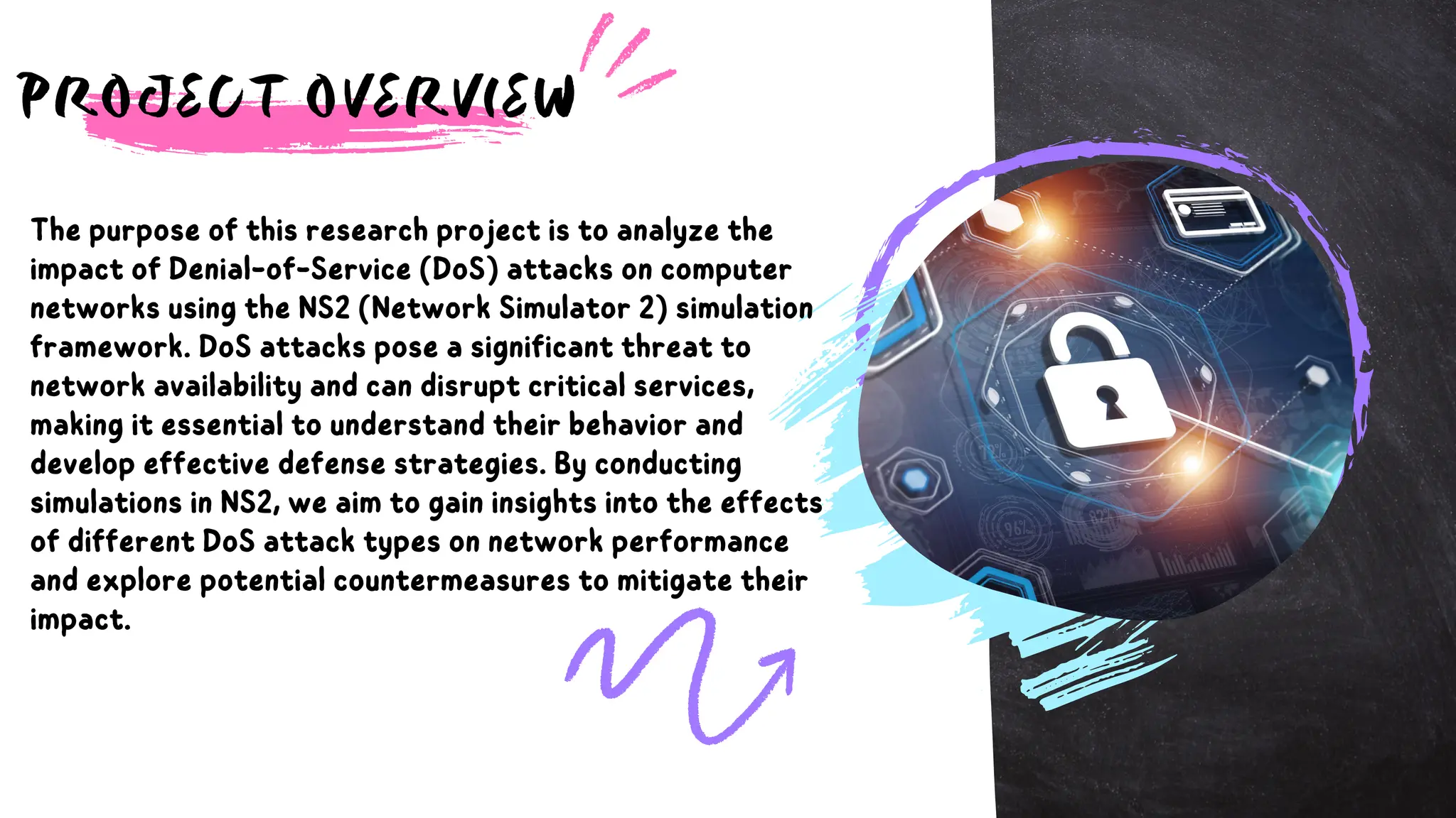 cyber security DOS attack using NS2 ppt content | PDF