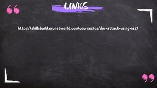 cyber security DOS attack using NS2 ppt content | PDF