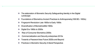 Biometric security of cyber security in future | PPTX