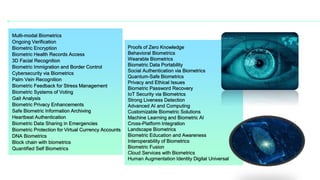 Biometric security of cyber security in future | PPTX