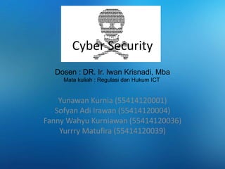 Cyber_Security yang memungkinkan kita mengenal dunia cyber | PPT