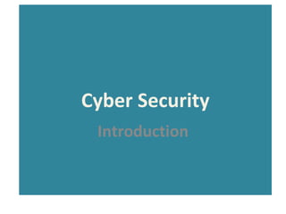 Cyber security detailed ppt and understand | PPTX | Information and Network Security | Computing