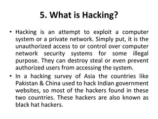 Cyber security detailed ppt and understand | PPTX | Information and Network Security | Computing