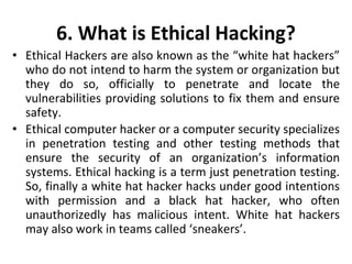 Cyber security detailed ppt and understand | PPTX | Information and Network Security | Computing