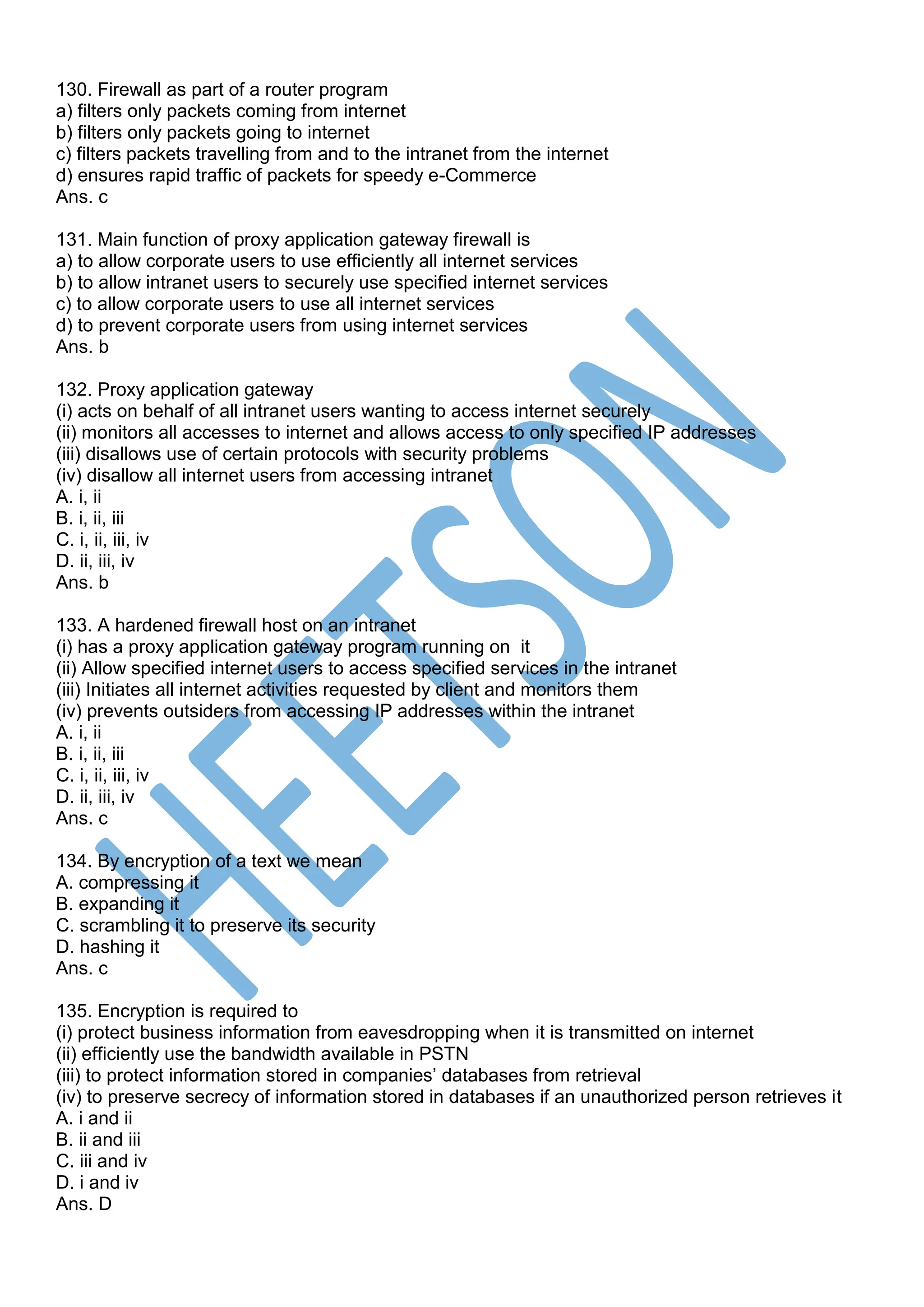 Cyber Security MCQ Questions and Answers | PDF