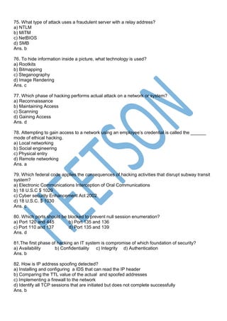 Cyber Security MCQ Questions and Answers | PDF