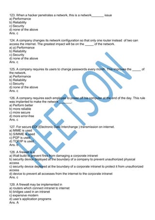 Cyber Security MCQ Questions and Answers | PDF
