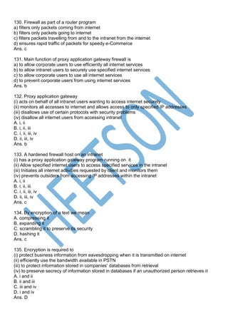 Cyber Security MCQ Questions and Answers | PDF