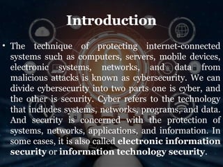 Basics of Cyber Security & Threats and precention | PPTX