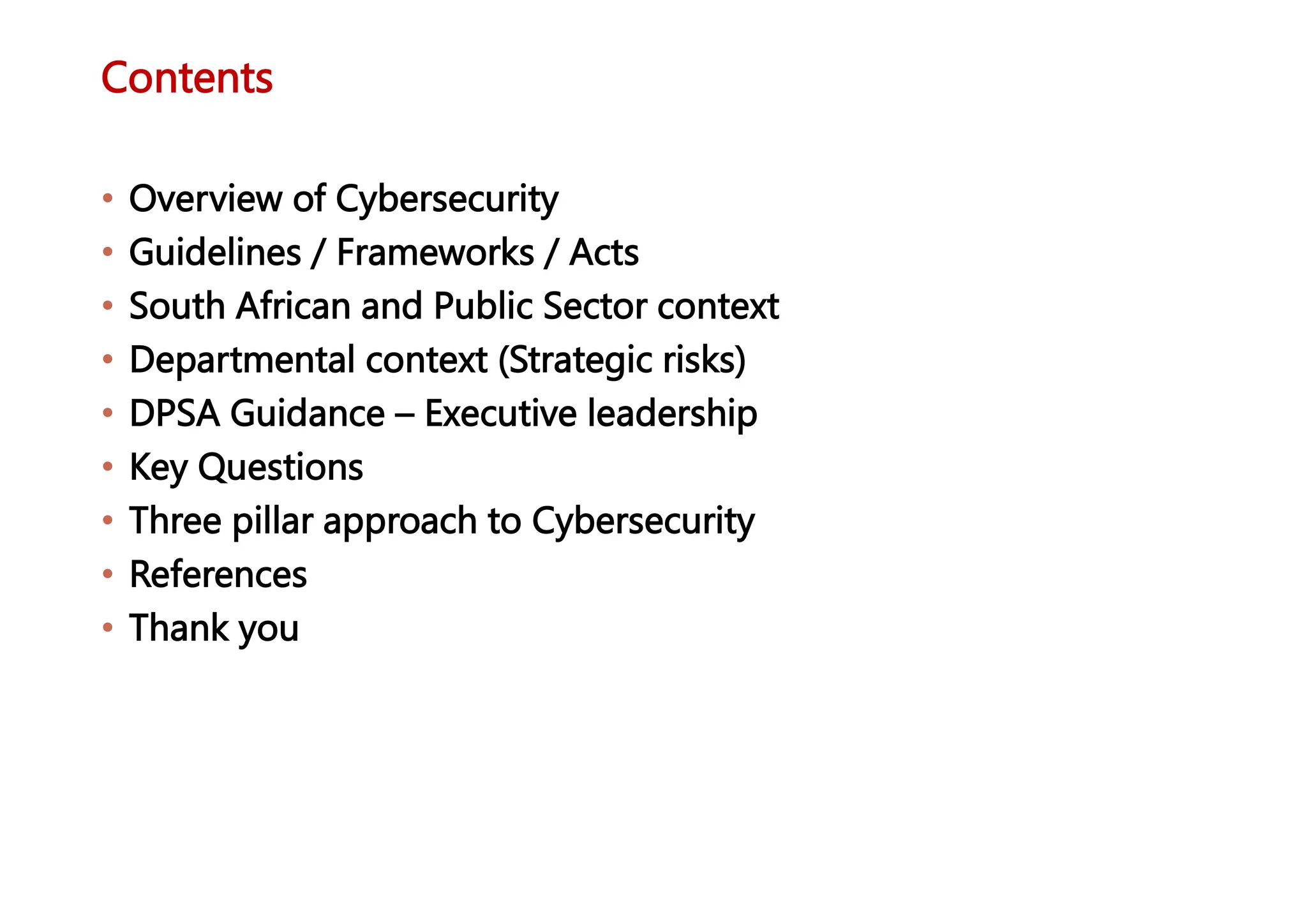 Cyber Security - Awareness Presentation - High Level | PPT